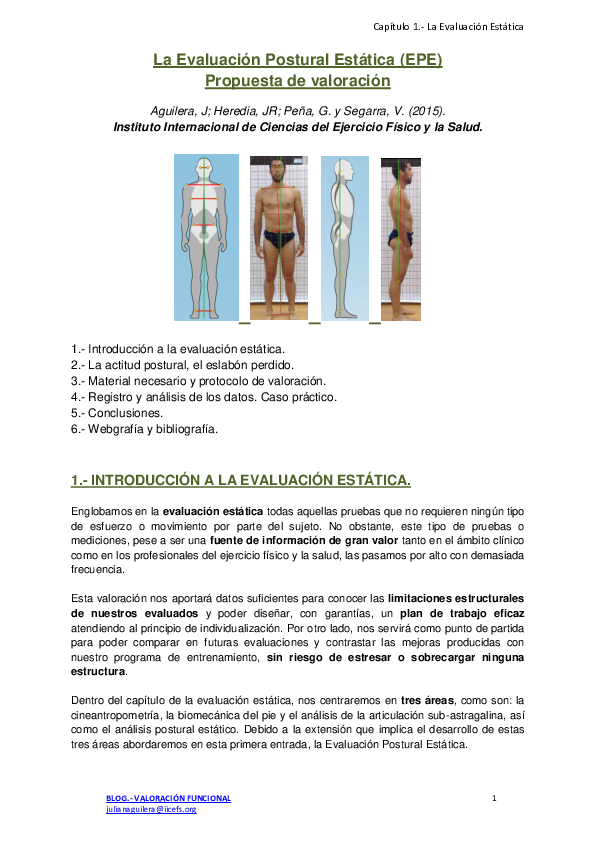 (PDF) Capítulo 1.-La Evaluación Estática La Evaluación Postural ...