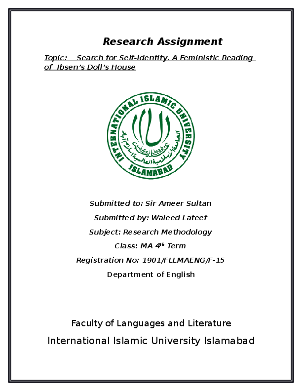 DOC Search For Self Identity A Feministic Reading Of Ibsen s Doll s doc-search-for-self-identity-a-feministic-reading-of-ibsen-s-doll-s