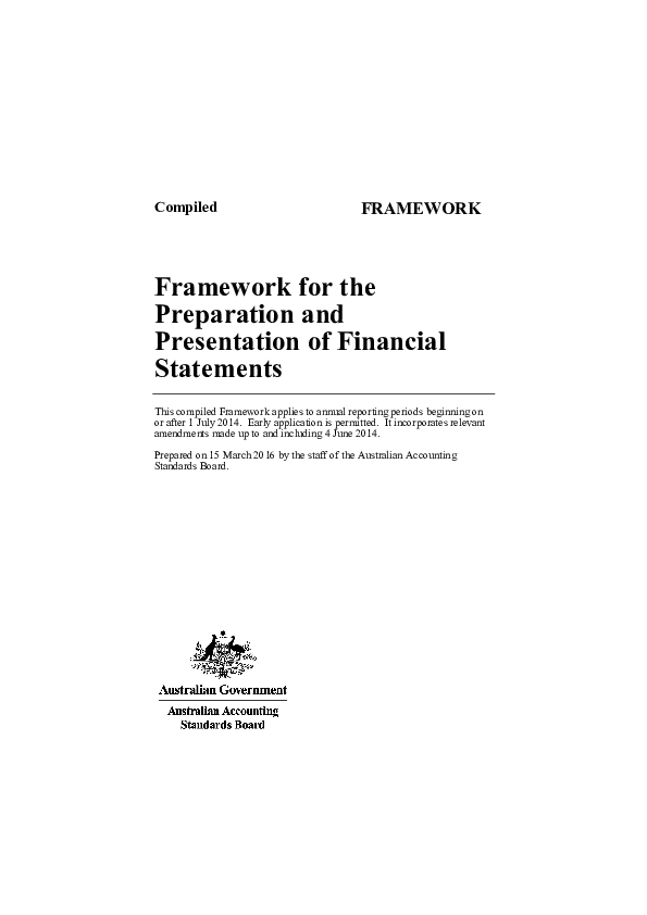 (PDF) Framework for the Preparation and Presentation of Financial ...