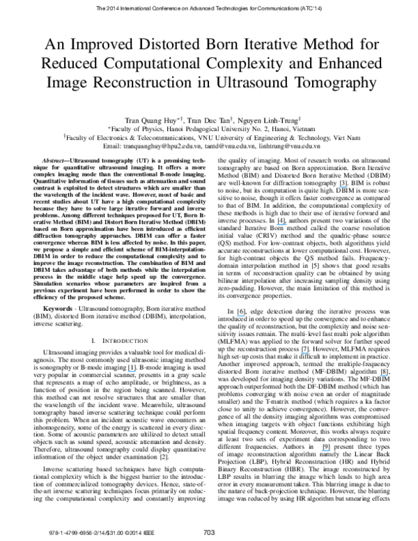 Pdf An Improved Distorted Born Iterative Method For Reduced Computational Complexity And 7979
