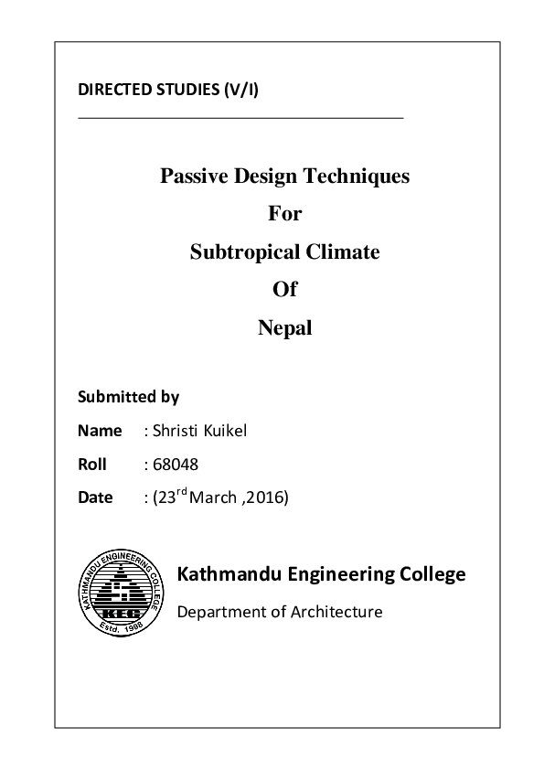 (PDF) DIRECTED STUDIES (V/I