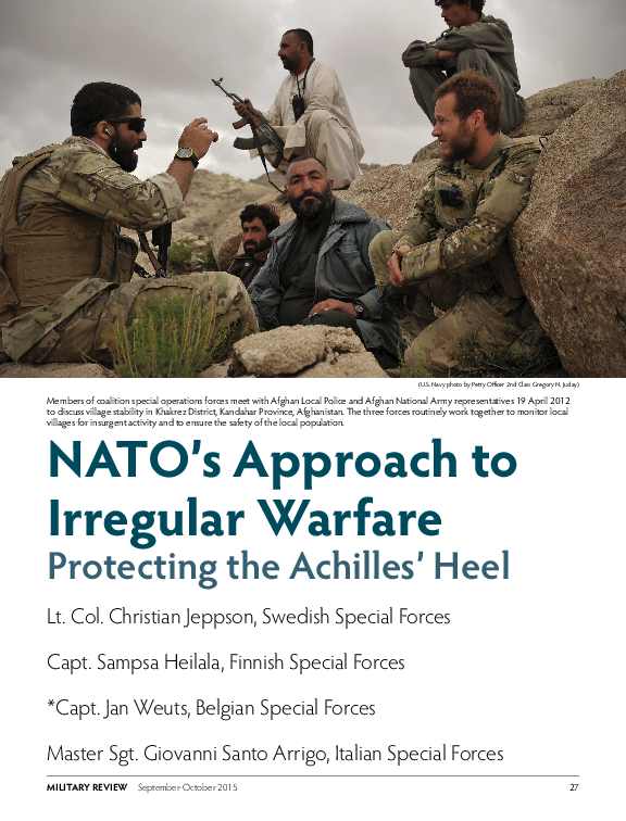 (PDF) NATO's Approach to Irregular Warfare