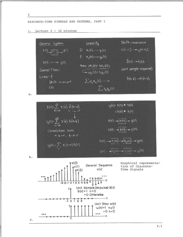 (PDF) Lecture 02 Discrete-time signals and systems, part 1