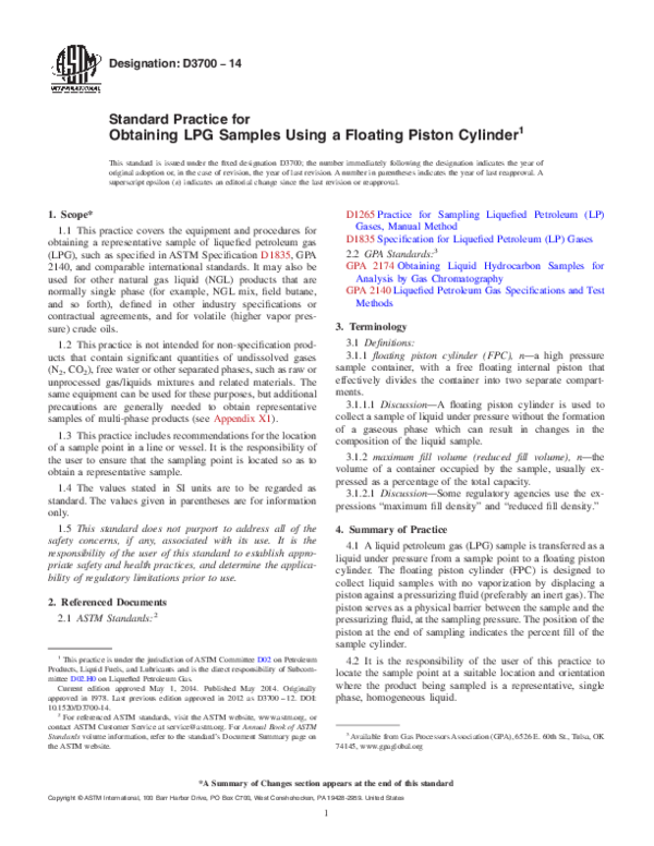 (PDF) Designation: D3700 − 14 Standard Practice for Obtaining LPG ...