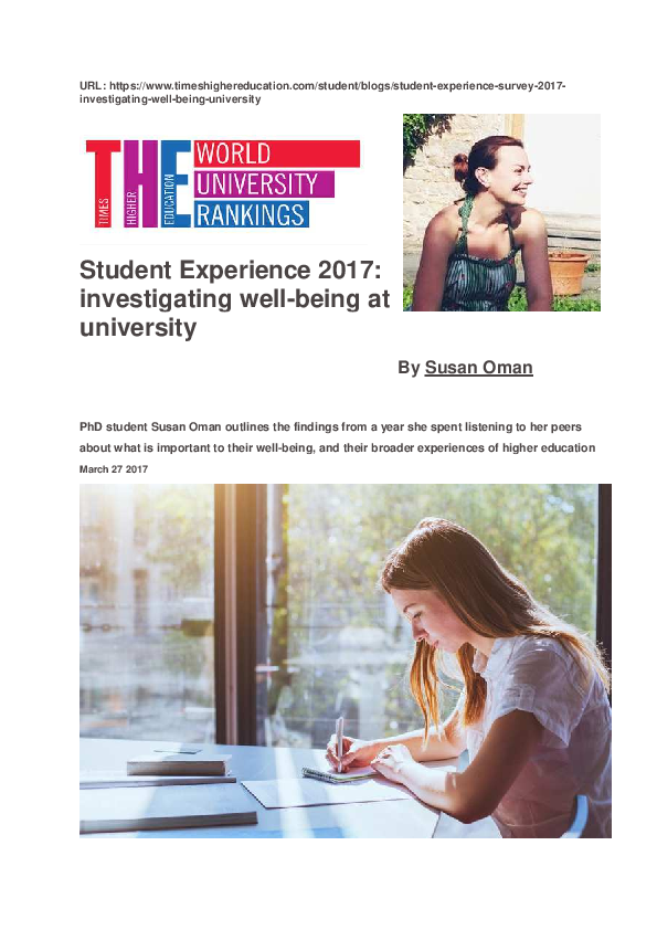 (PDF) Student Experience Surveys: Investigating well-being