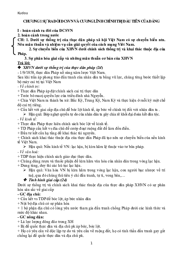 (DOC) Dường lối cach mạng của DCSVN