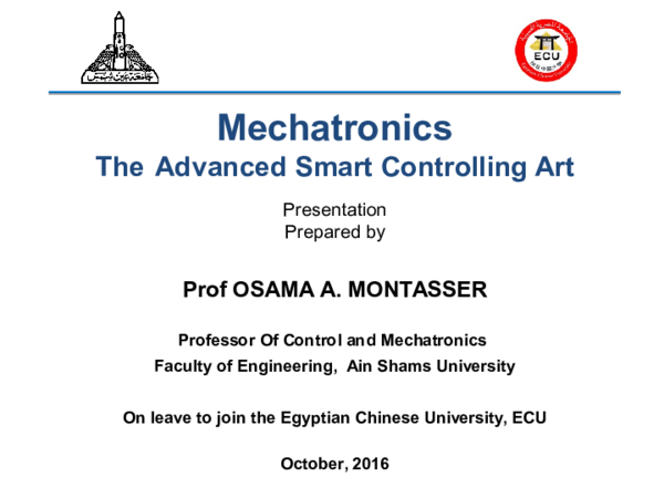 (PPT) ECU Mechatronics Presentation Ready