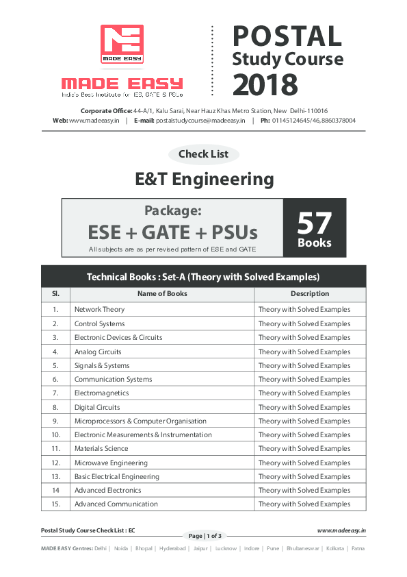 (PDF) Technical Books : Set-A (Theory with Solved Examples (PDF) Technical Books : Set-A (Theory with Solved Examples