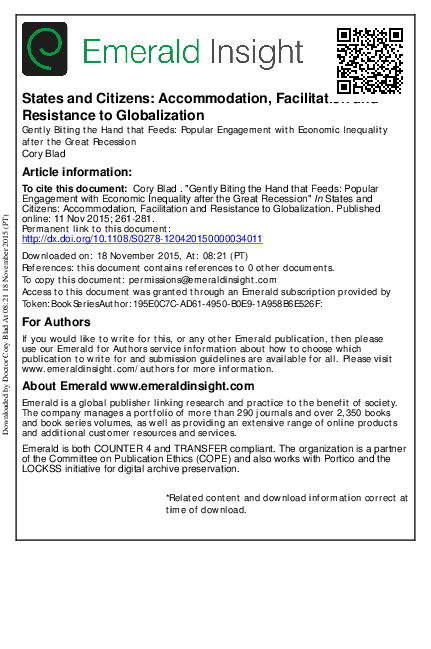 (PDF) States and Citizens: Accommodation, Facilitation and Resistance ...