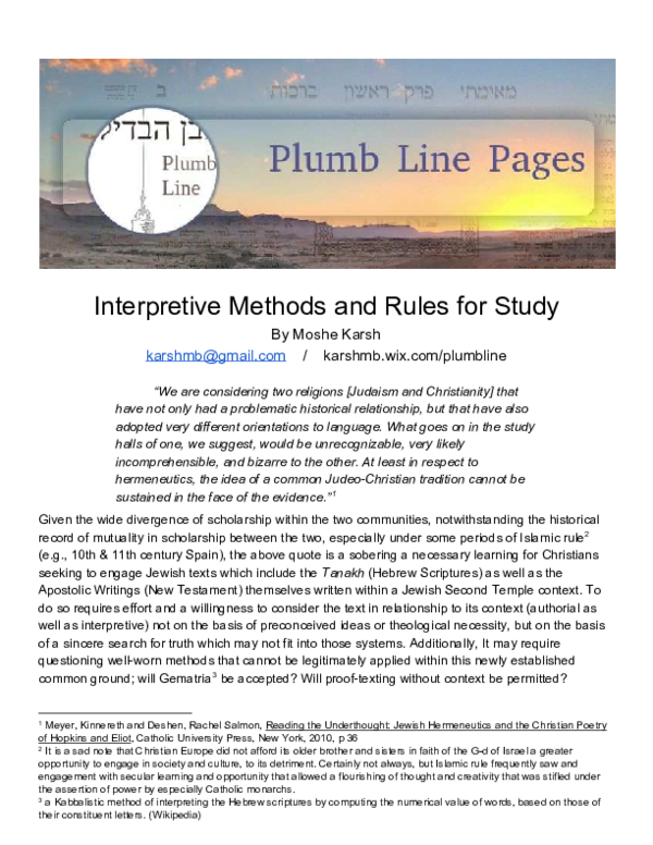 (PDF) Interpretive Methods and Rules for Study