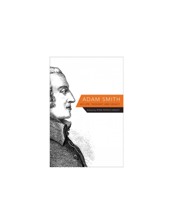 (PDF) Adam Smith: His Life, Thought, and Legacy
