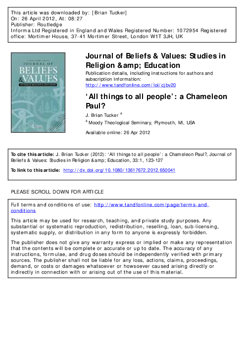 (PDF) Brian Tucker, review of David J. Rudolph, A Jew to the Jews ...