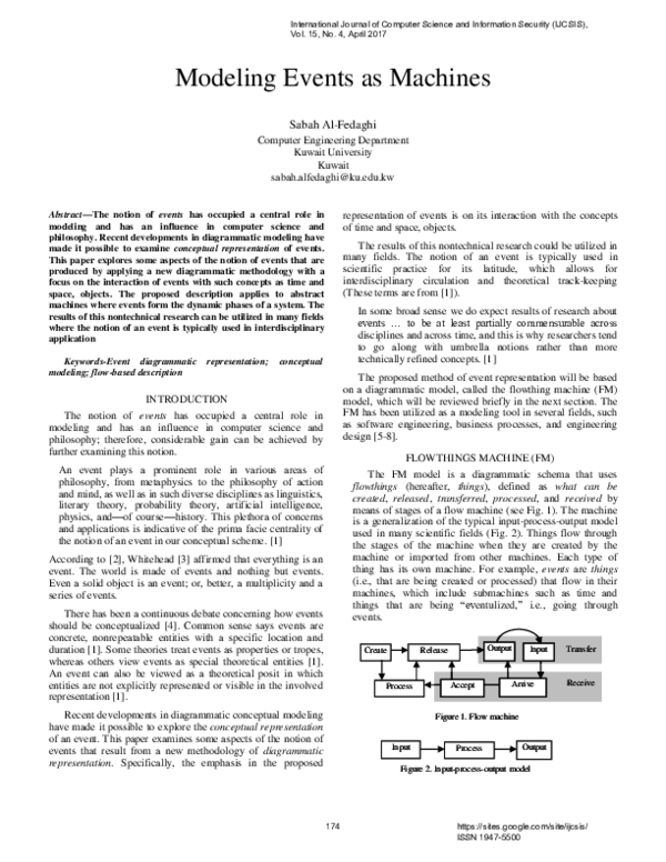 (PDF) Modeling Events as Machines