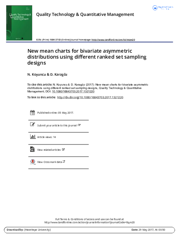 (PDF) New mean charts for bivariate asymmetric distributions using different ranked set sampling ...