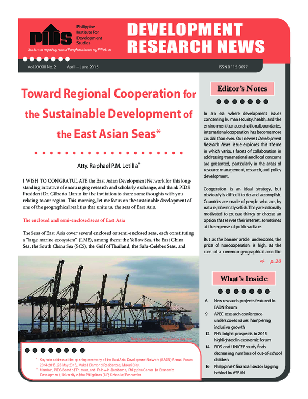 (PDF) Toward Regional Cooperation for the Sustainable Development of ...