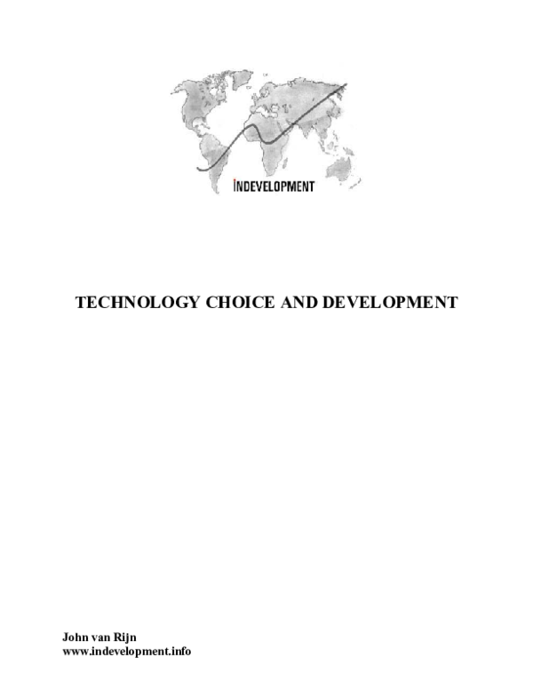 (PDF) TECHNOLOGY CHOICE AND DEVELOPMENT