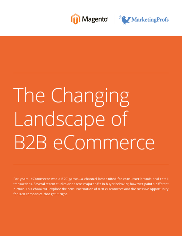 (PDF) The Changing Landscape of B2B eCommerce