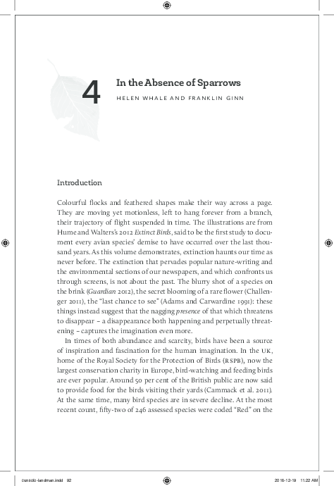 (PDF) In the absence of sparrows
