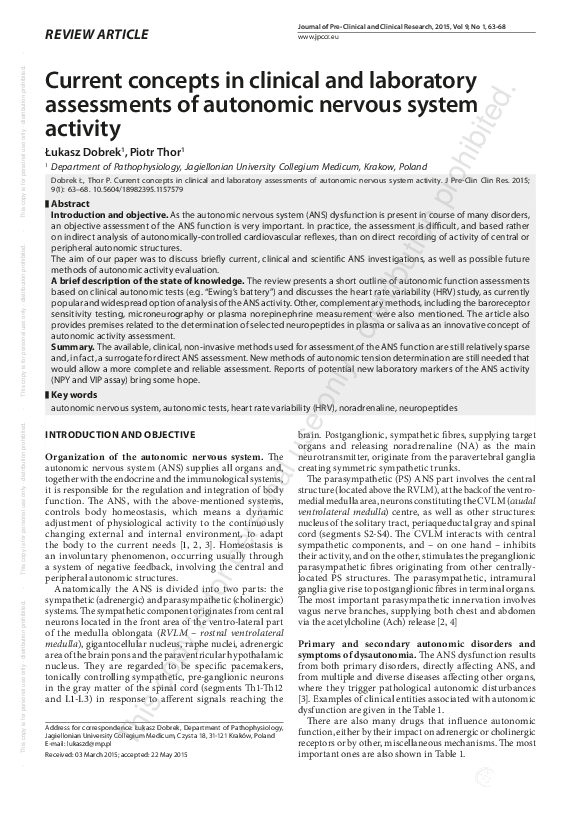 (PDF) Current concepts in clinical and laboratory assessments of ...