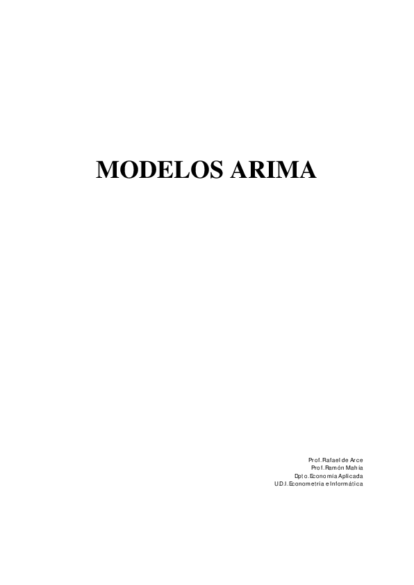 (PDF) MODELOS ARIMA