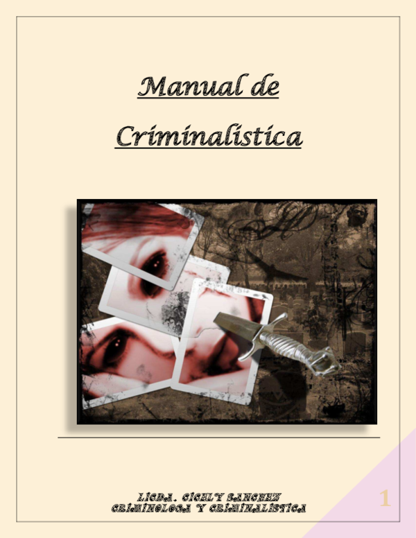 (PDF) MANUAL DE CRIMINALISTICA | Aruma Kuruzu - Academia.edu
