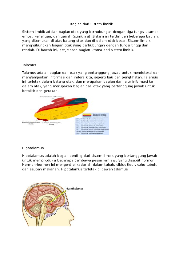 (DOC) Bagian dari Sistem limbik