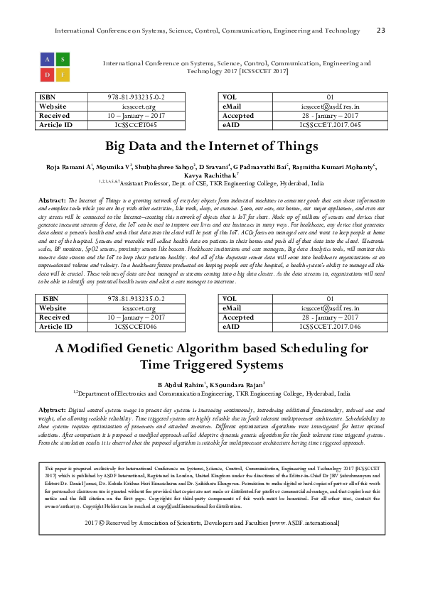 (PDF) Big Data and the Internet of Things