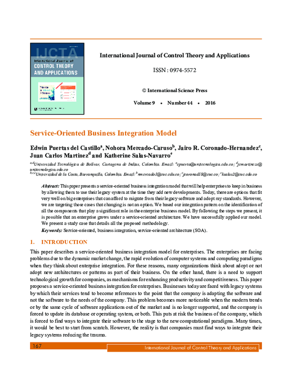 (PDF) Service-Oriented Business Integration Model