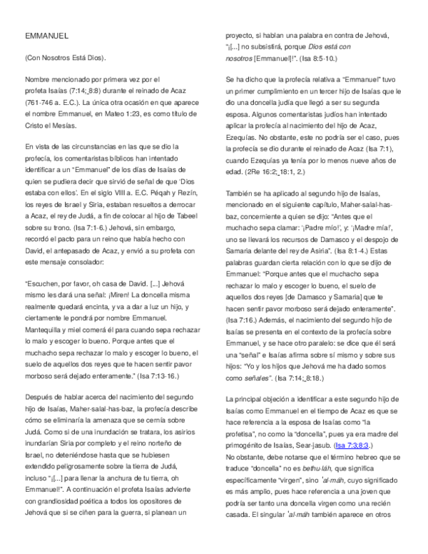 (DOC) Significado Biblico del nombre EMMANUEL