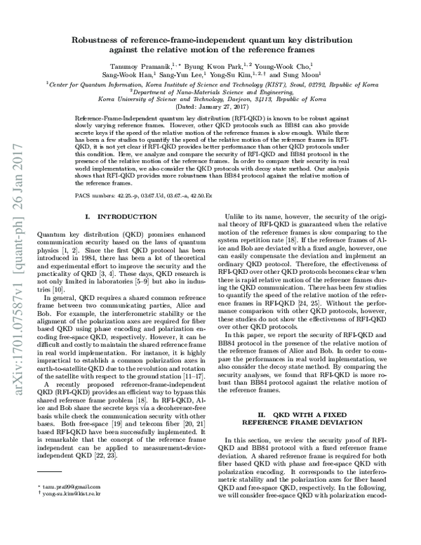 (PDF) Robustness of reference-frame-independent quantum key distribution against the relative ...