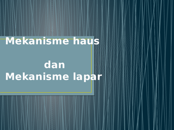 (PPT) Mekanisme lapar