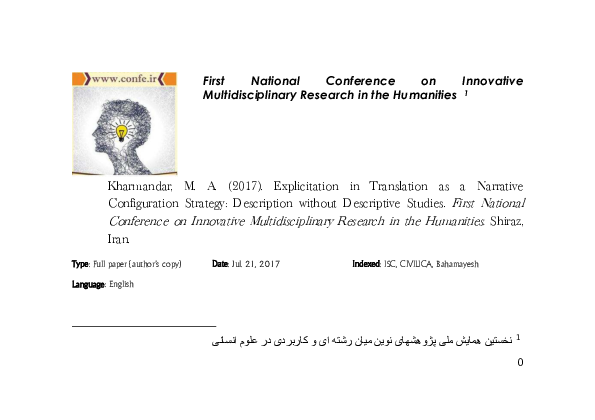 (PDF) Explicitation in Translation as a Narrative Configuration ...