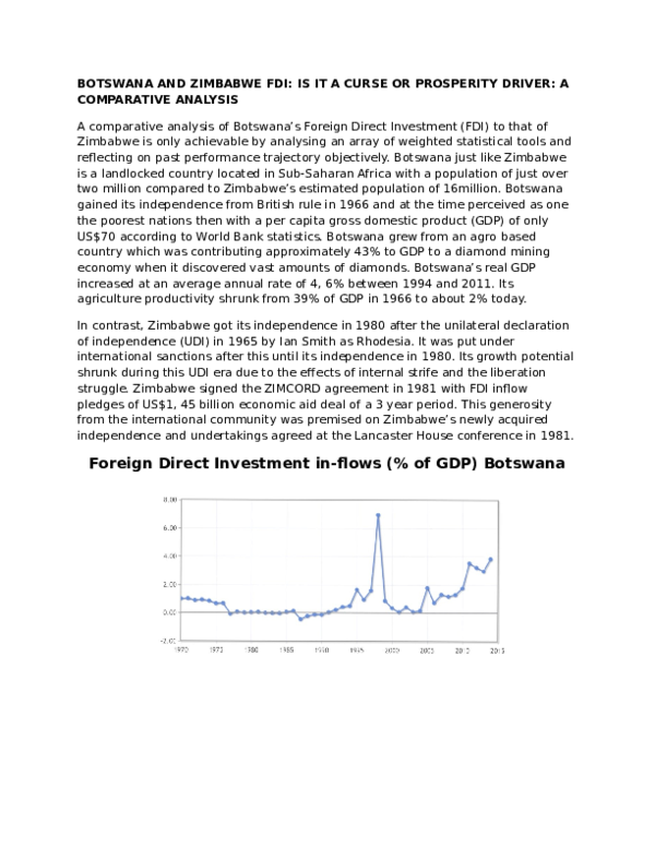 (DOC) BOTSWANA AND ZIMBABWE FDI: IS IT A CURSE OR PROSPERITY DRIVER: A ...