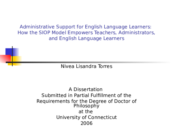 supporting english language learners