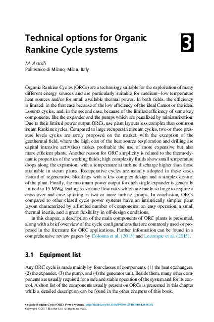 (PDF) Technical options for ORC systems astolfi2017 2