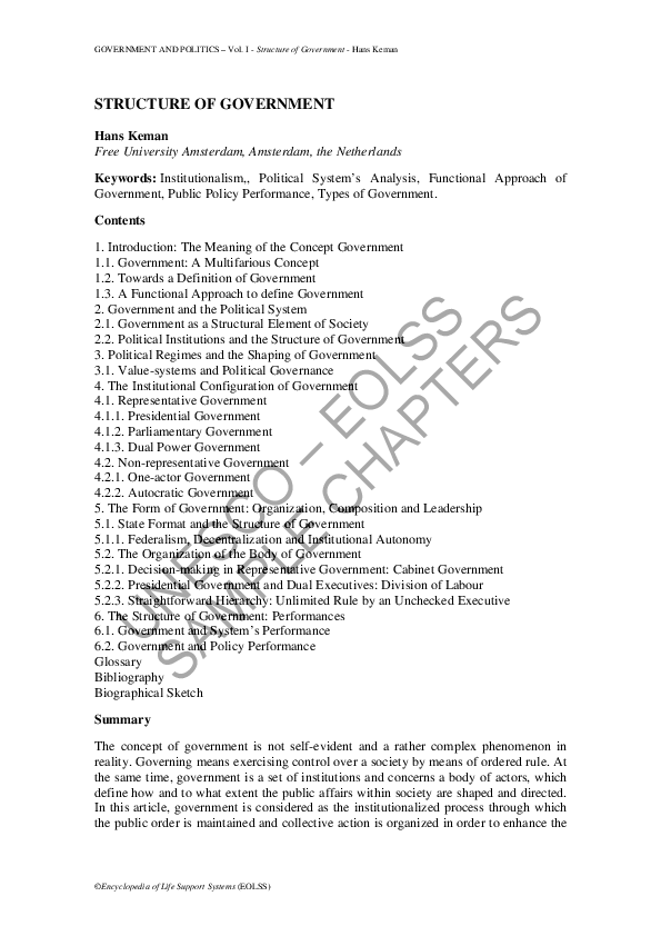 (PDF) STRUCTURE OF GOVERNMENT