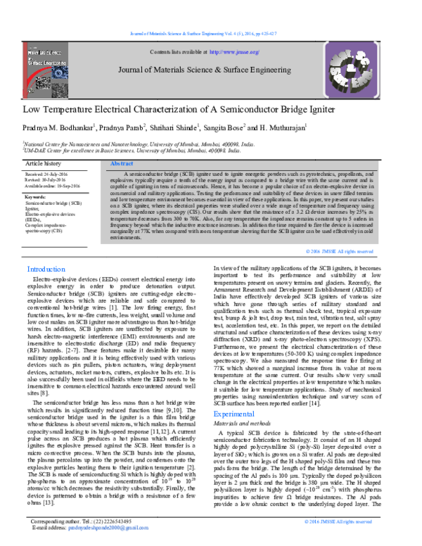 (PDF) Low Temperature Electrical Characterization of A Semiconductor ...