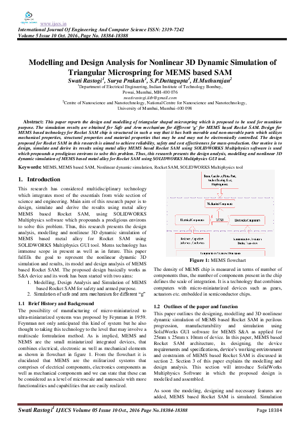 (PDF) Modelling and Design Analysis for Nonlinear 3D Dynamic Simulation ...