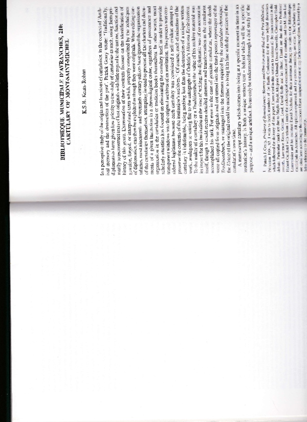 (PDF) The cartulary of the abbey of Mont-Saint-Michel