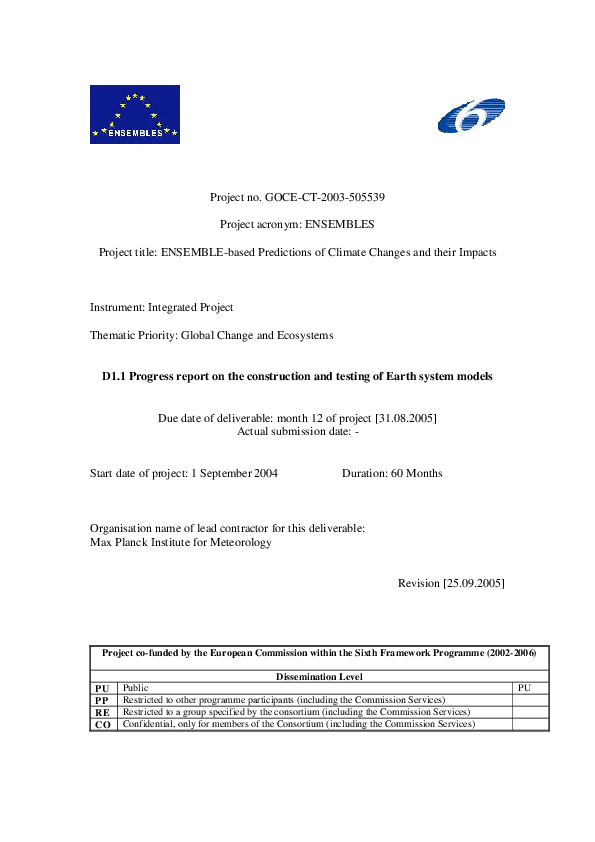 (PDF) D1. 1: Progress report on the construction and testing of Earth ...