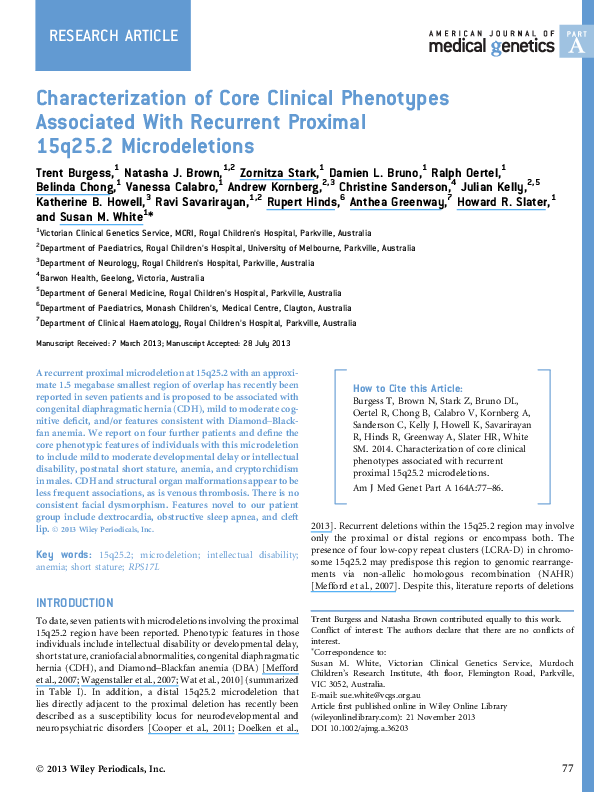 (PDF) Characterization of core clinical phenotypes associated with ...