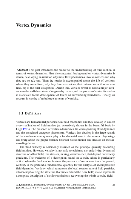 (PDF) Vortex Dynamics 1