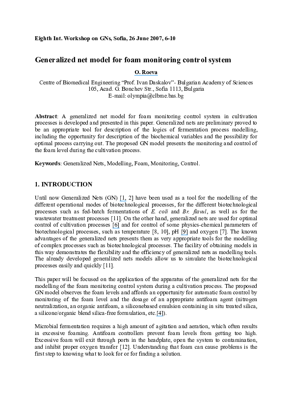 (PDF) A generalized net model of biometric access-control system ...