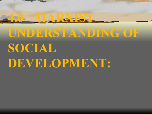 (PDF) MARXIST THEORY OF SOCIAL DEVELOPMENT