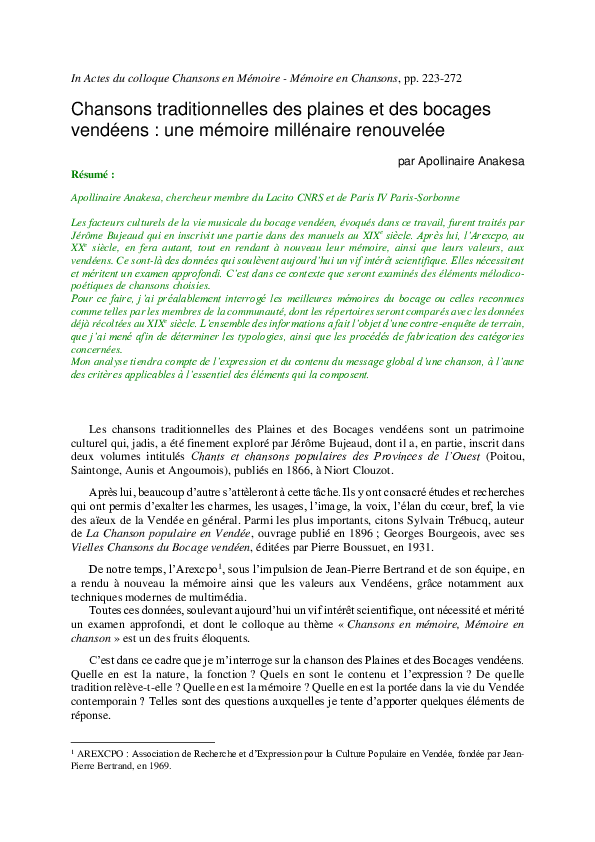 quetsions sur une chanson