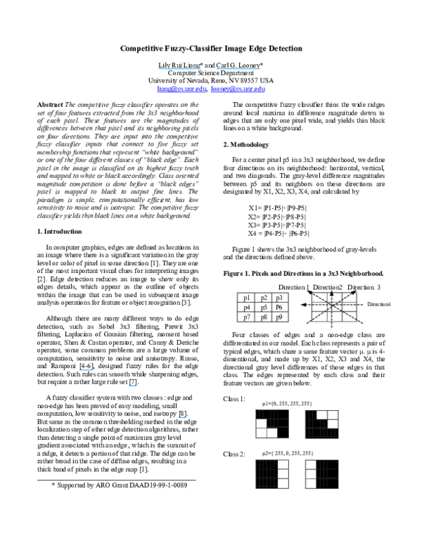 (PDF) Competitive Fuzzy-Classifier Image Edge Detection