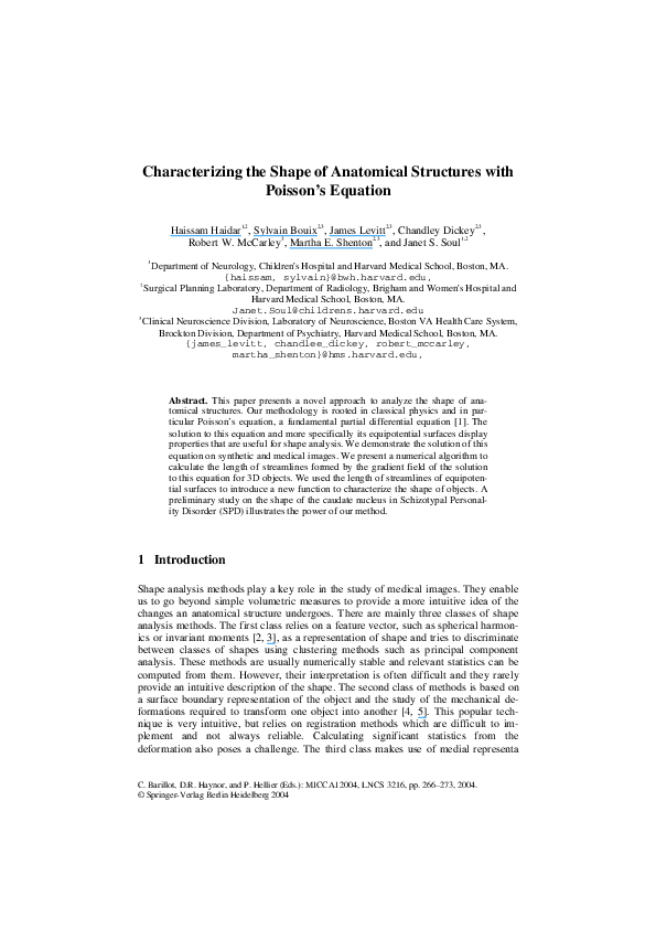 Pdf Characterizing The Shape Of Anatomical Structures With Poissons