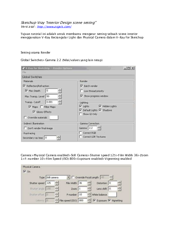 Vray sketchup render settings pdf - dialasopa