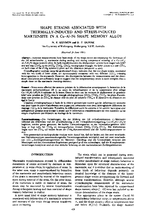 (PDF) High-pressure torsion driven phase transformations in Cu–Al–Ni shape memory alloys | Jose ...