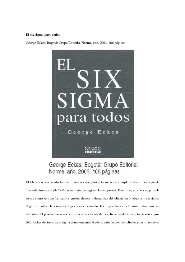 (PDF) El six sigma para todos